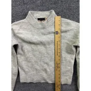 Quince | Sweaters | Quince Mock Neck Sweater Womens Medium Grey Wool ...